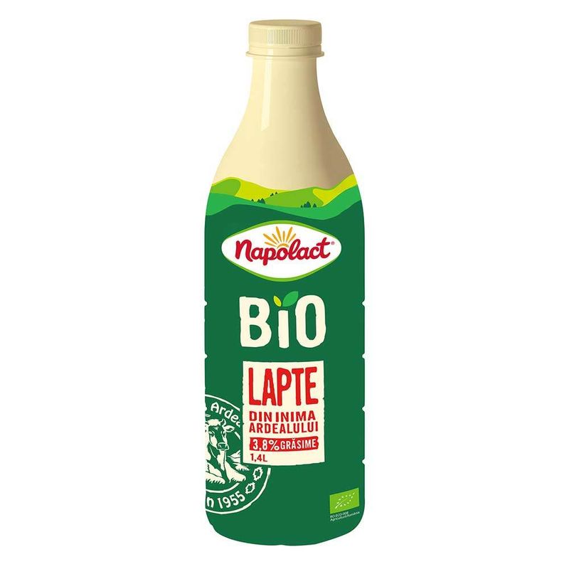 Napolact | Lapte de vaca BIO Napolact, 3.8% grasime, 1.4 l Auchan Online