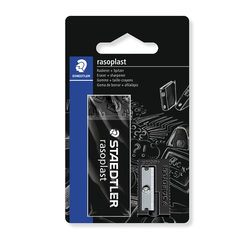 Set format din guma de sters si ascutitoae plastic Staedtler, culoare ...
