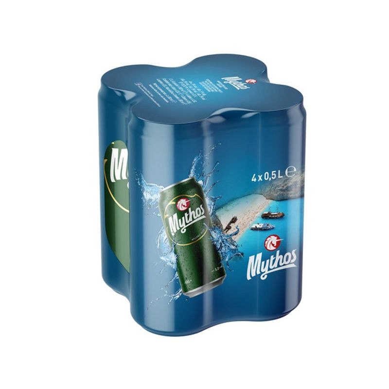 Mythos | Bere blonda Mythos, doza, 4 x 0.5 l Auchan Online