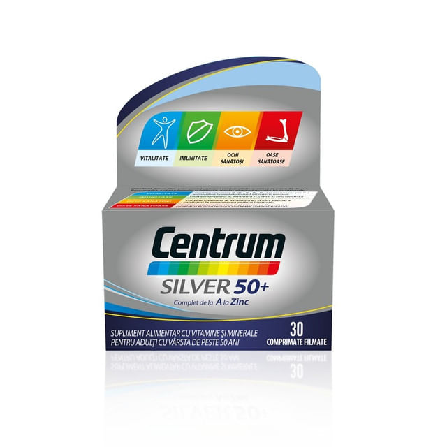 Multivitamine Centrum Silver, 30 comprimate | Pret avantajos - Auchan.ro