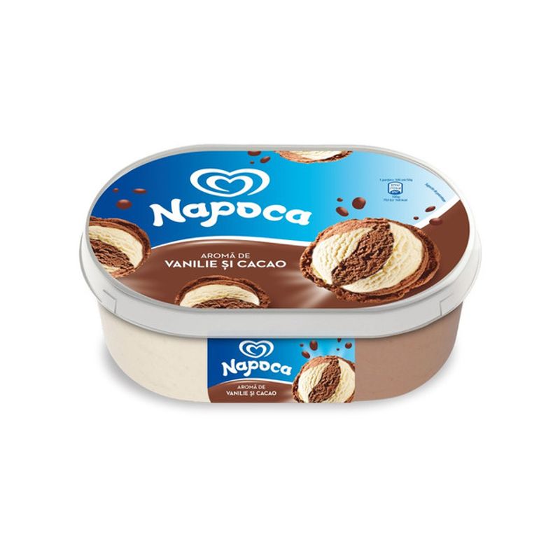 Inghetata la caserola Napoca Vanilla-Cacao, 1000 ml | Pret avantajos ...