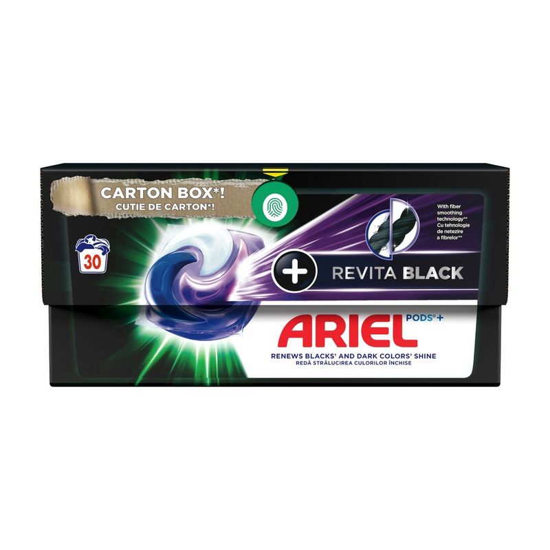 Detergent capsule Ariel Pods+ Revita Black, 30 spalari | Pret avantajos ...