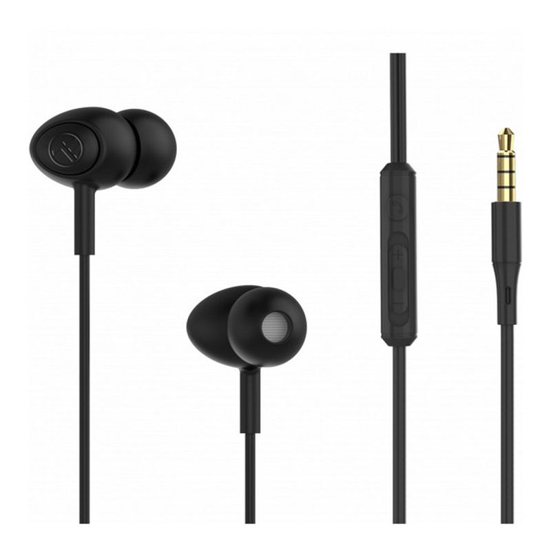 Casti in-ear cu fir Tellur Gamma, negru | Pret avantajos - Auchan.ro