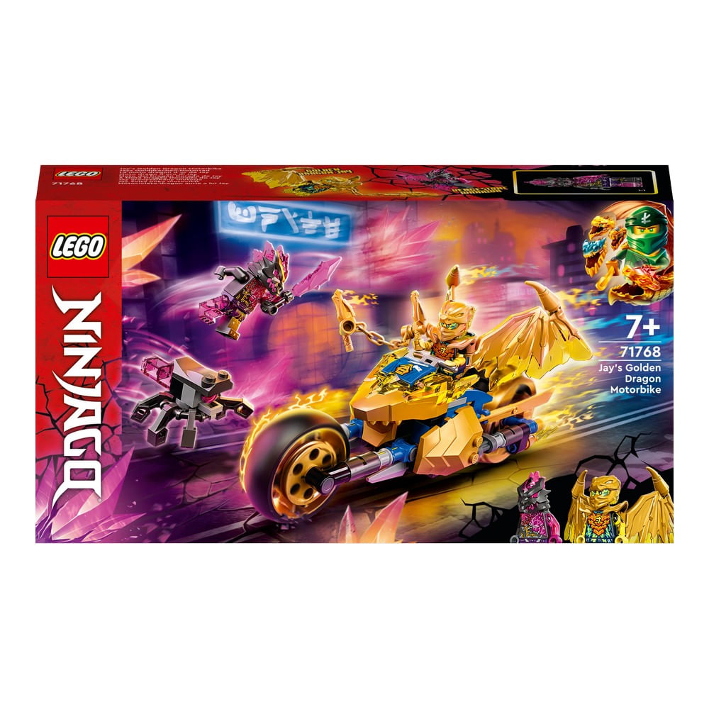 LEGO NINJAGO - Motocicleta-Dragon aurie a lui Jay 71768, 137 piese ...