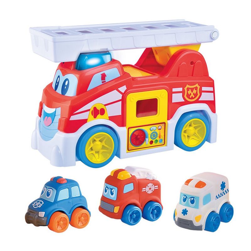 Camion pompiere cu lumini si sunete One Two Fun | Pret avantajos ...