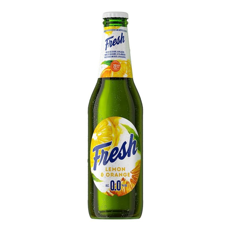Fresh | Bere blonda fara alcool cu aroma de lamie si portocale Fresh, 0 ...