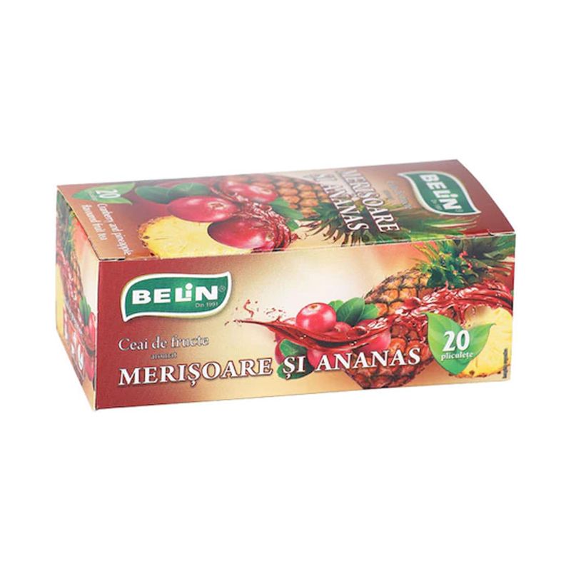 Belin | Ceai de merisoare si ananas Belin, 20 plicuri Auchan Online