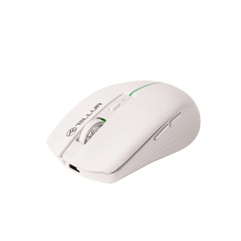 Mouse wireless Tellur Silent, alb | Pret avantajos - Auchan.ro