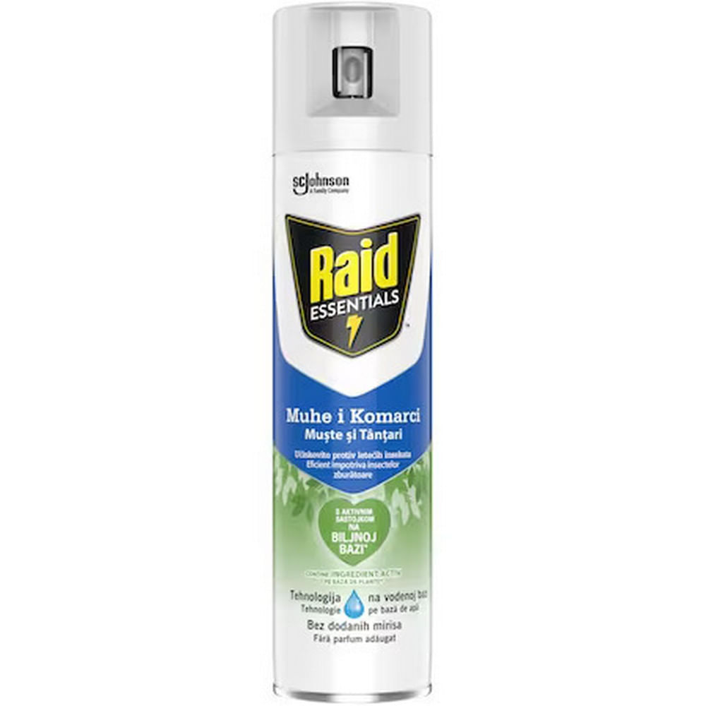 Spray impotriva mustelor si tantarilor Raid Essentials, 400 ml | Pret ...
