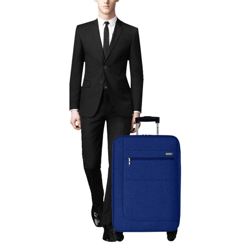 Troler Airport SOFT cu 4 roti, marimea M, culoare blue | Pret avantajos ...