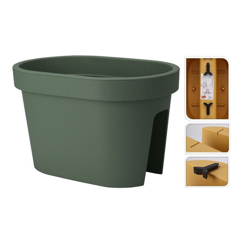 Ghiveci pentru balcon, negru, 27 x 40 x 25 cm | Pret avantajos - Auchan.ro