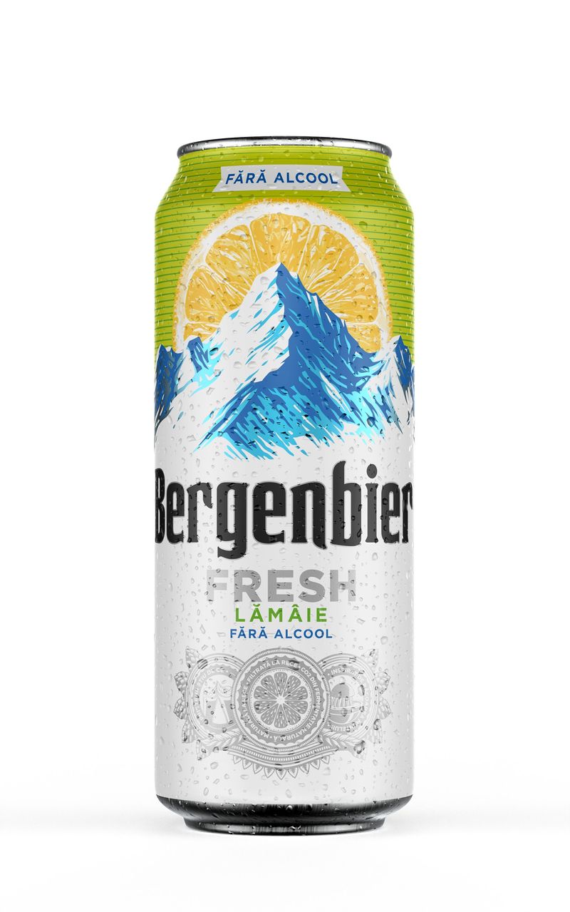 Bergenbier | Bere fara alcool Bergenbier Fresh Lemon, doza, 0.5 l ...