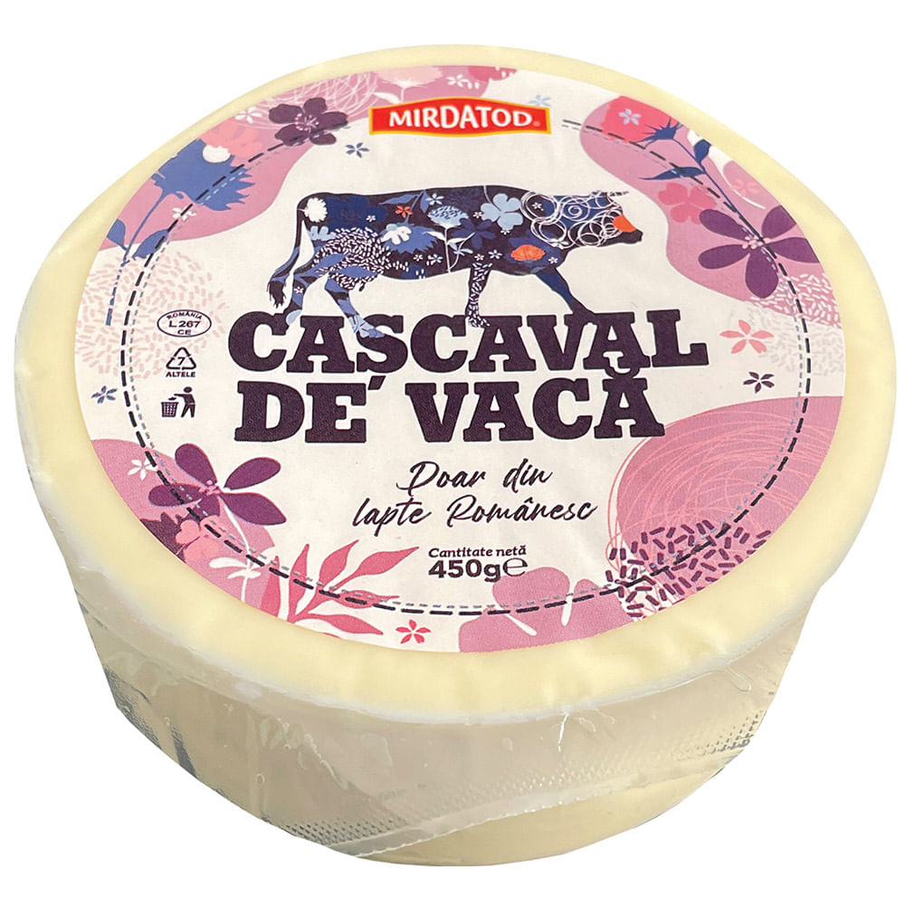 Cascaval din lapte de vaca Mirdatod, 450 g | Pret avantajos - Auchan.ro