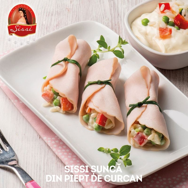 Sunca feliata din piept de curcan Sissi, 170 g | Pret avantajos - Auchan.ro